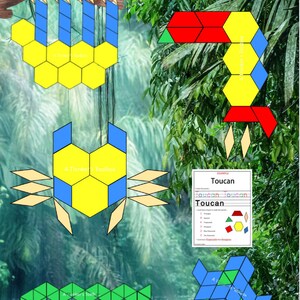 Rain Forest Pattern Block Mat Printables & Worksheets - Etsy