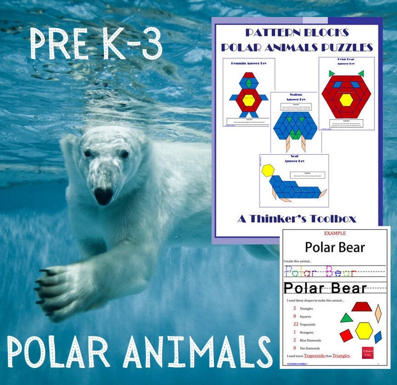 Polar Pattern Block Mat Printables & Worksheets - Etsy