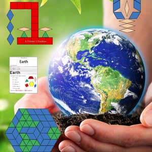 Earth Day Pattern Block Mat Printables & Worksheets - Etsy