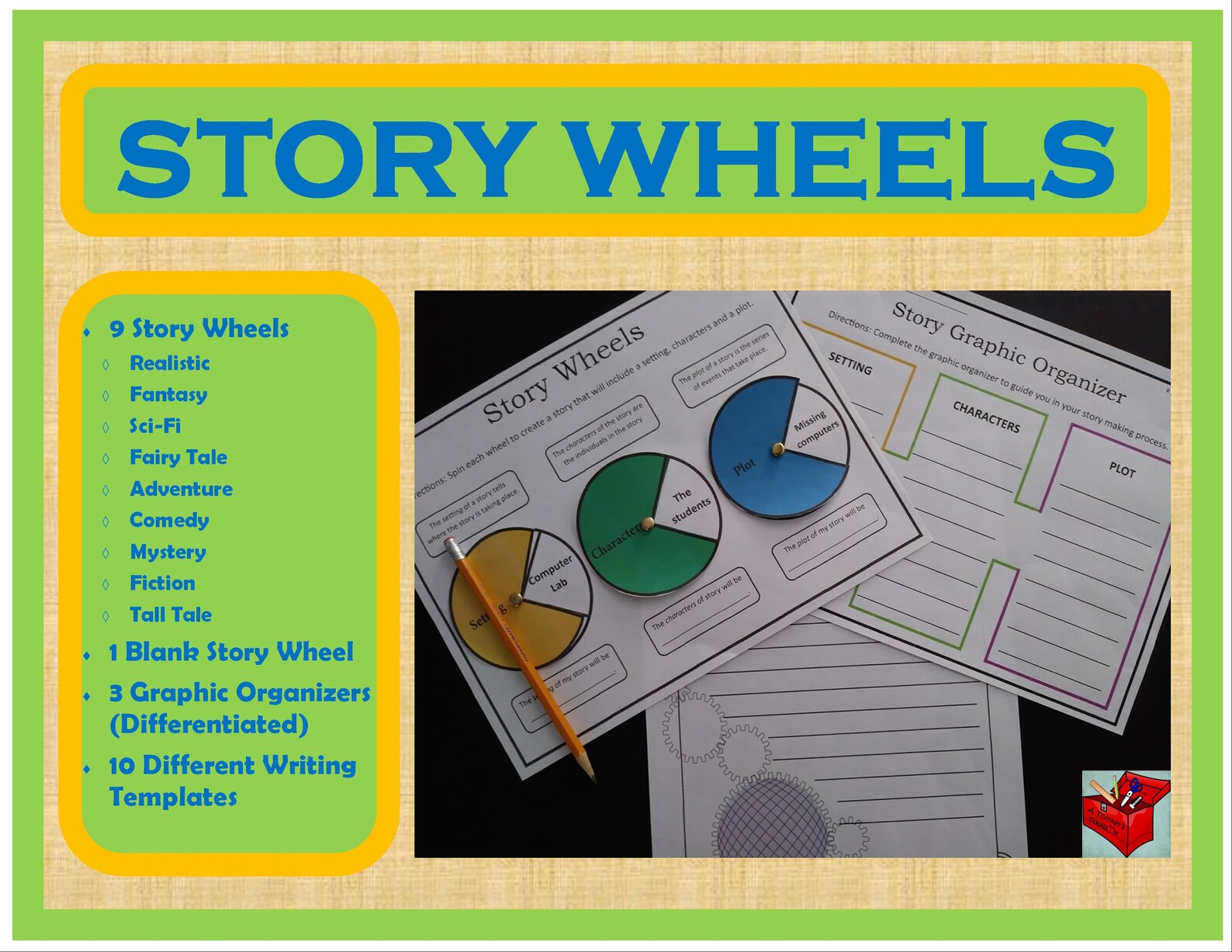 Story Writing Wheels-language Arts - Etsy