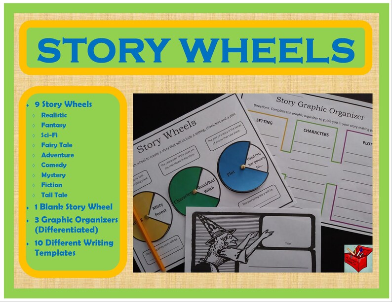 Story Writing Wheels-language Arts - Etsy