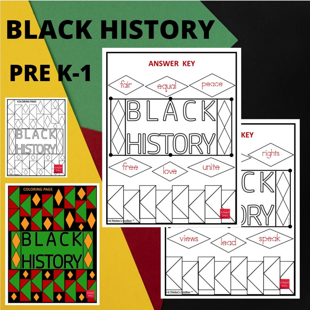 Black History Month Printable Worksheets Connect the Dots - Etsy