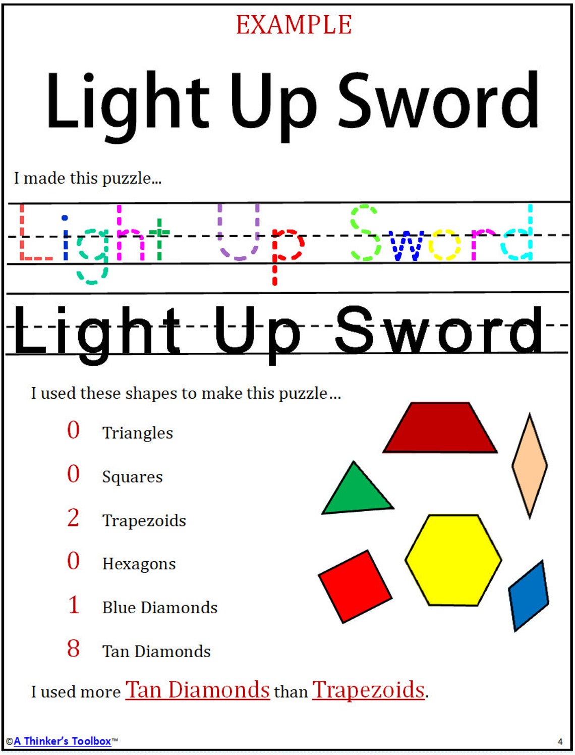 Sci-fi Pattern Block Mat Printables & Worksheets - Etsy