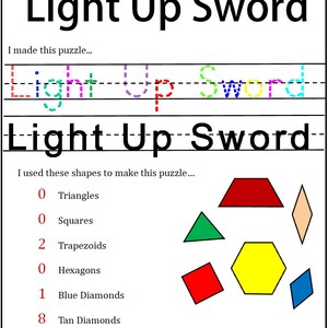 Sci-fi Pattern Block Mat Printables & Worksheets - Etsy