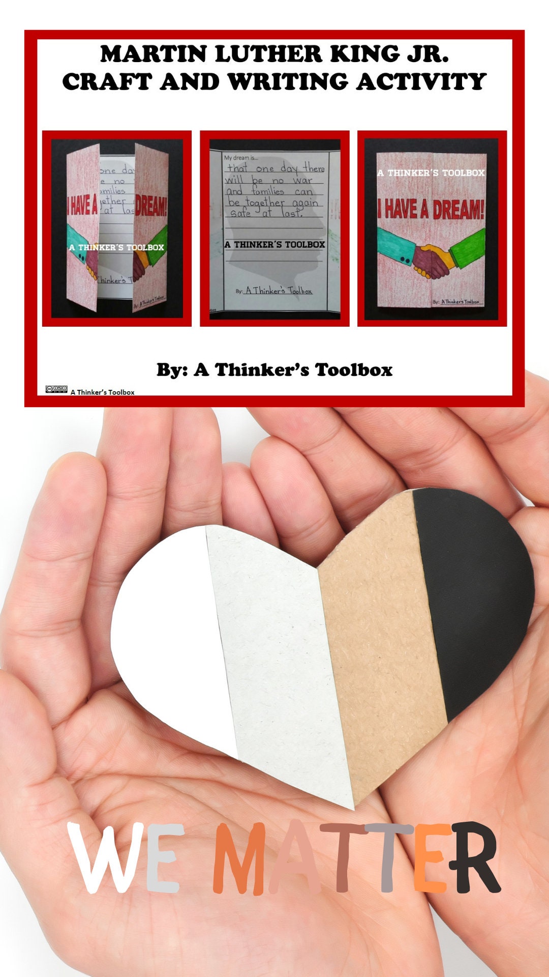 Martin Luther King Jr. Craft and Writing Activity - Etsy