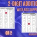 2 Digit Addition Printable Worksheets mixed W/box Support - Etsy