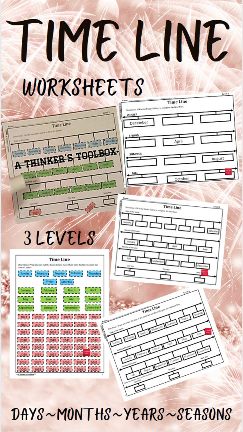 Math Timeline Worksheets - Etsy