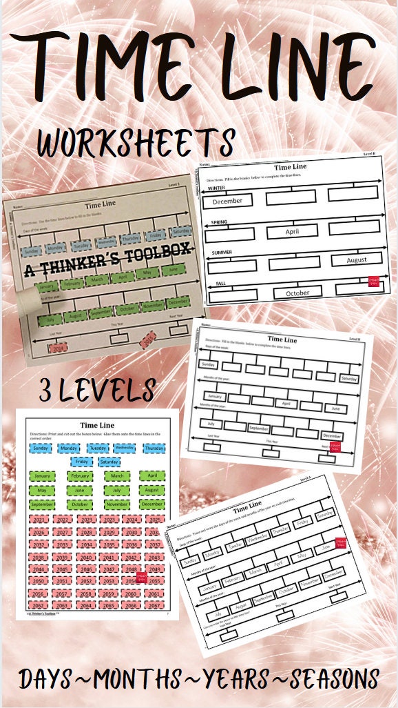 Math Timeline Worksheets - Etsy