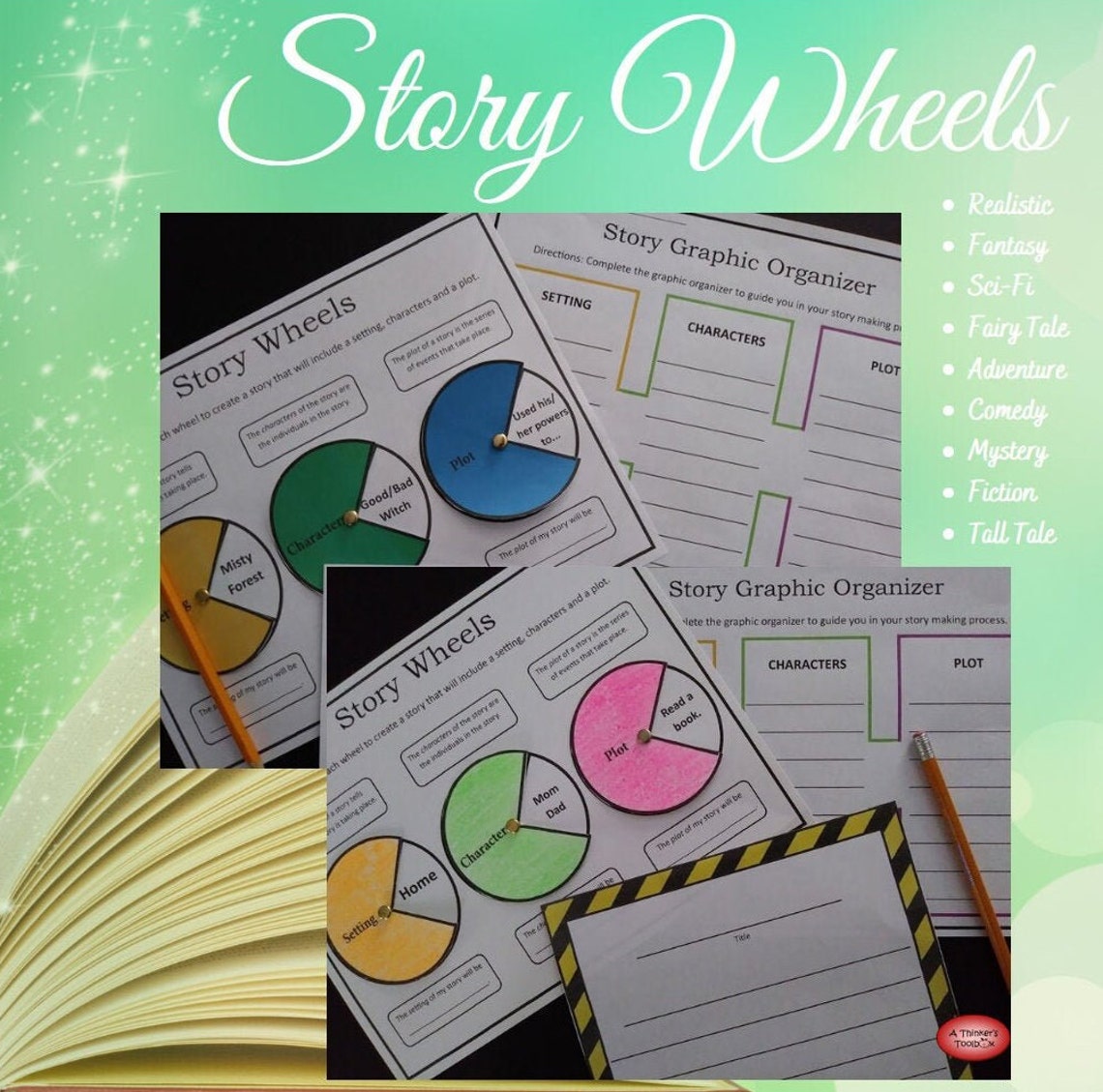 Story Writing Wheels-language Arts - Etsy