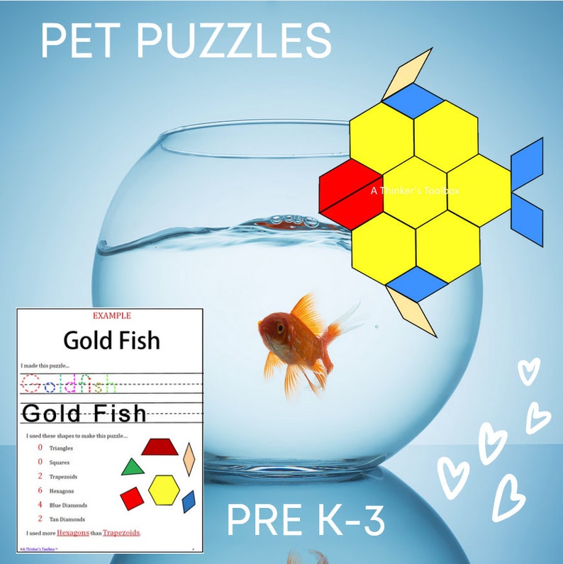 Pet Pattern Block Mat Printables & Worksheets - Etsy