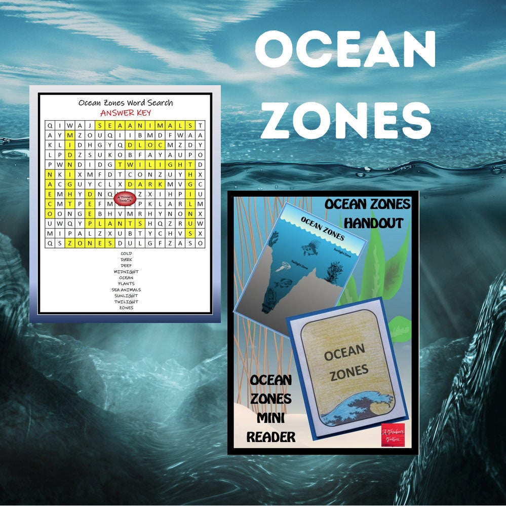 Ocean Zones Science Activities Interactive - Etsy