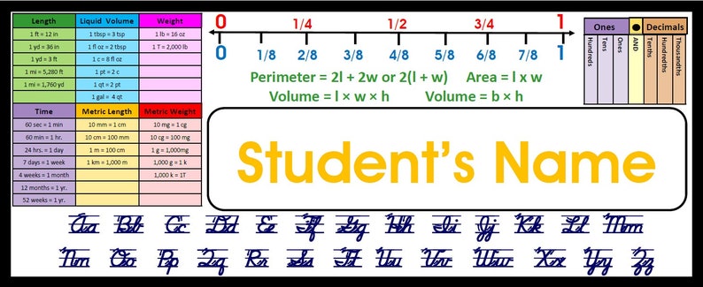 Desk Tag Plates Gr 4-5 Classroom Decor (you Type Your Student's Name ...