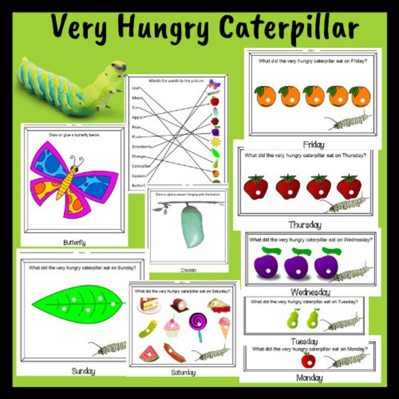 The Very Hungry Caterpillar Flip Book | Book Companion - Etsy