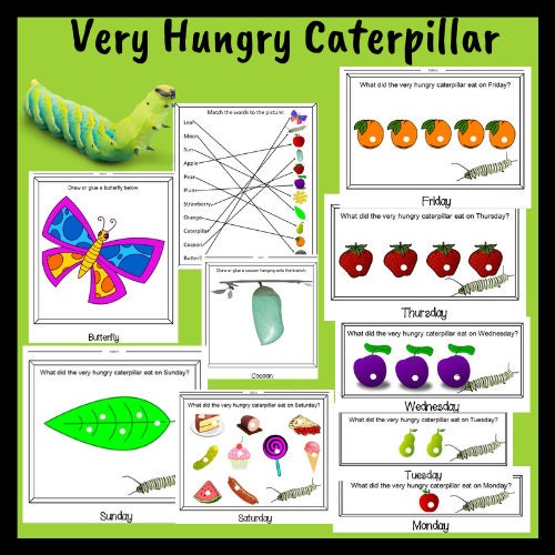 The Very Hungry Caterpillar Flip Book | Book Companion - Etsy