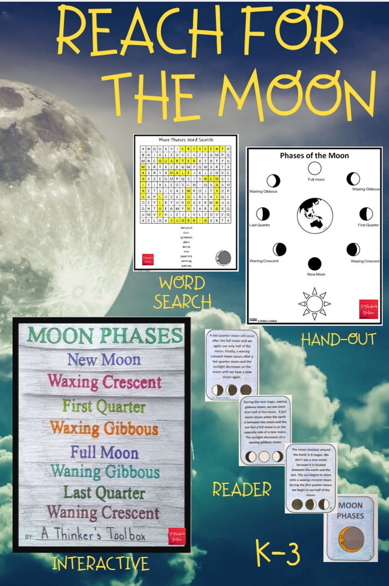 Moon Phases Science Activities - Etsy