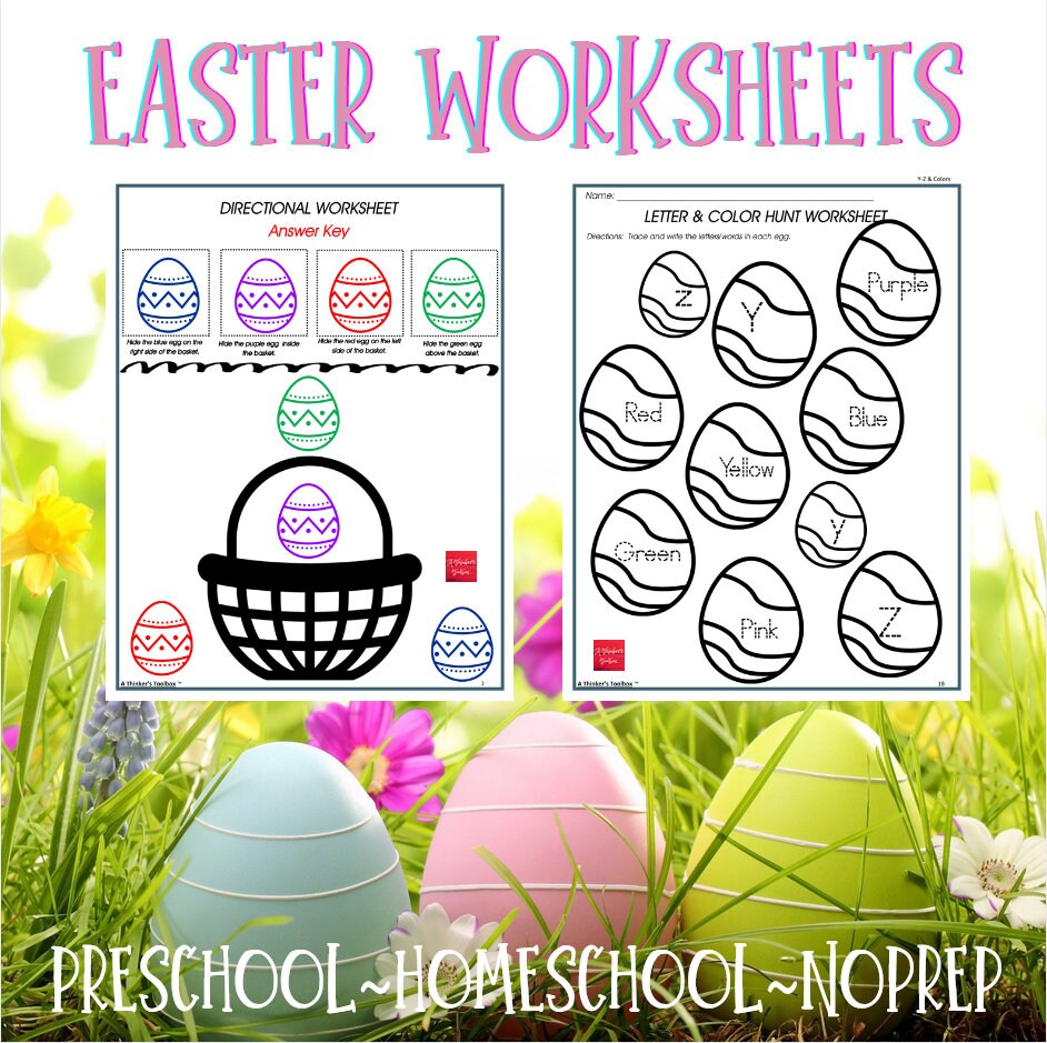 Easter Printable Worksheets | Math & ELA - Etsy