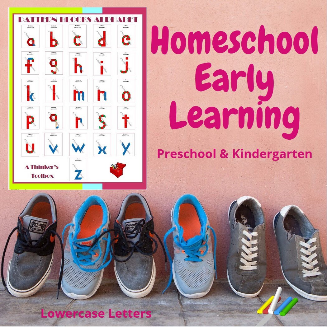 Alphabet Lowercase Pattern Block Mat Printables & Worksheets - Etsy