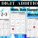 3 Digit Addition Printable Worksheets (mixed W/box Support) - Etsy