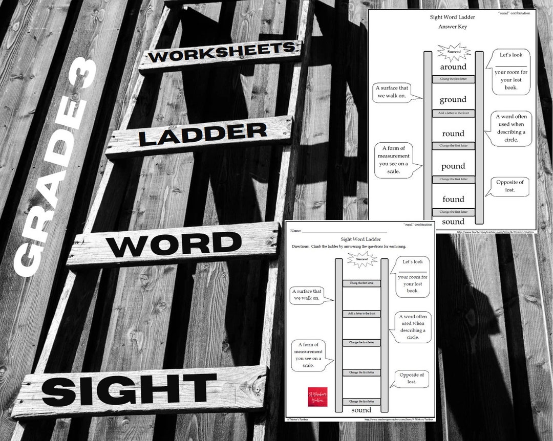 75 Words in ALL 15 Printable Sight Word Ladder Worksheets - Etsy