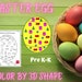 Easter Egg Color by Shape Worksheets | 2D & 3D - Etsy