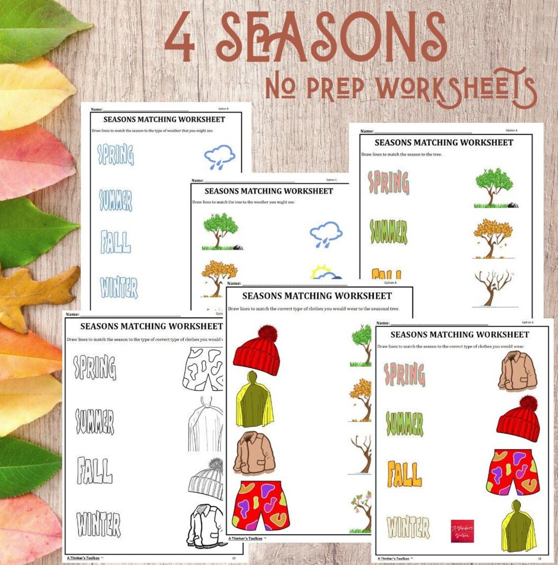 4 Seasons Activity, Worksheets, & Classroom Decor - Etsy