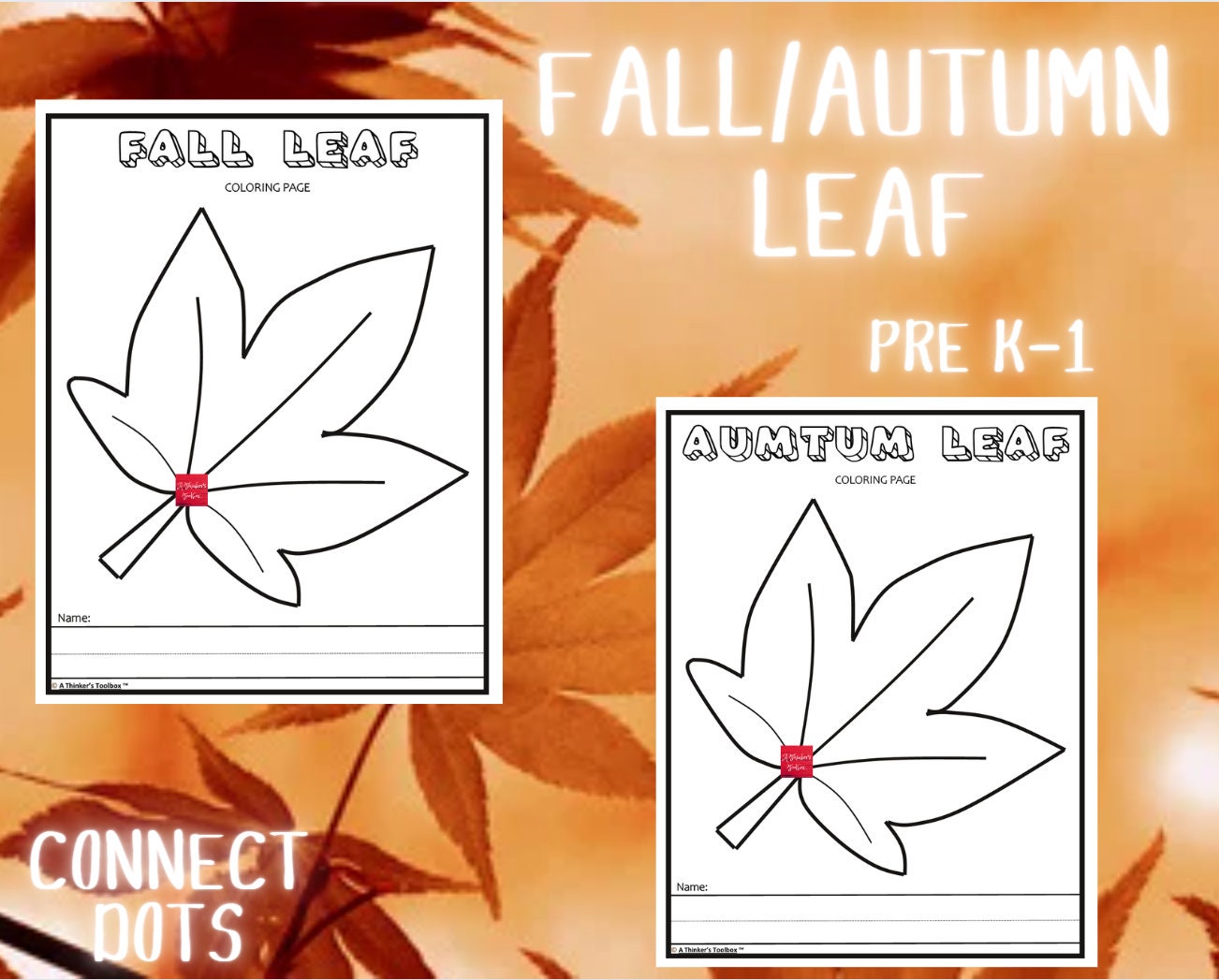 Autumn Leaf Math Worksheets | Fall Season - Etsy
