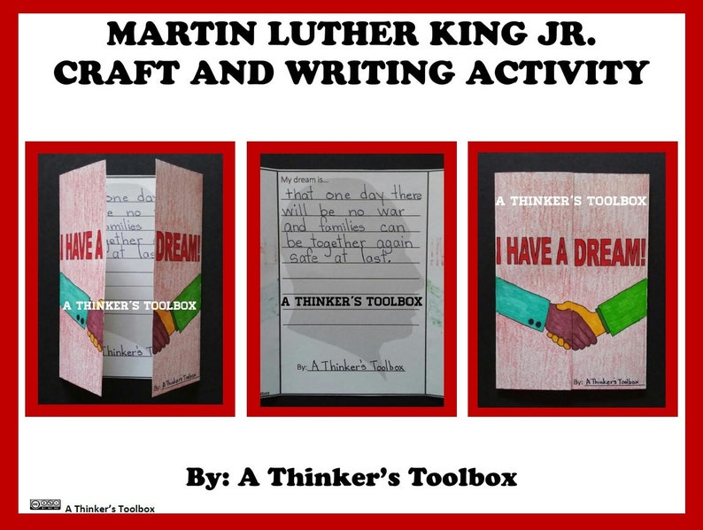 Martin Luther King Jr. Craft and Writing Activity - Etsy
