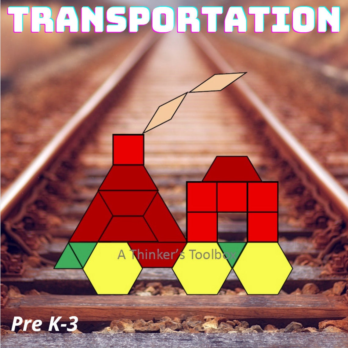 Transportation Pattern Block Mat Printables & Worksheets - Etsy