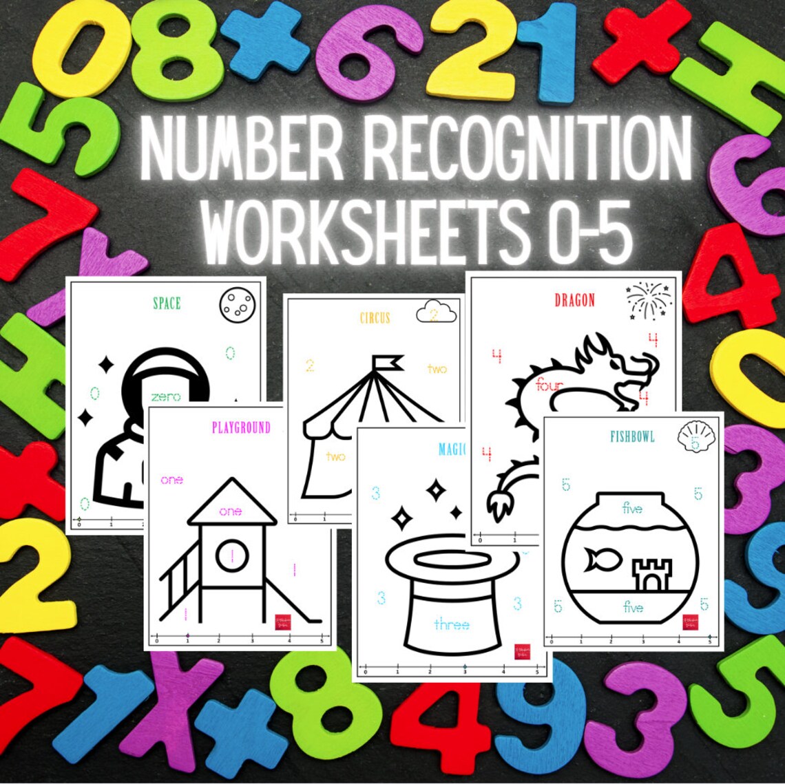 Number Recognition Worksheets 0-10 BUNDLE (prek-k) - Etsy