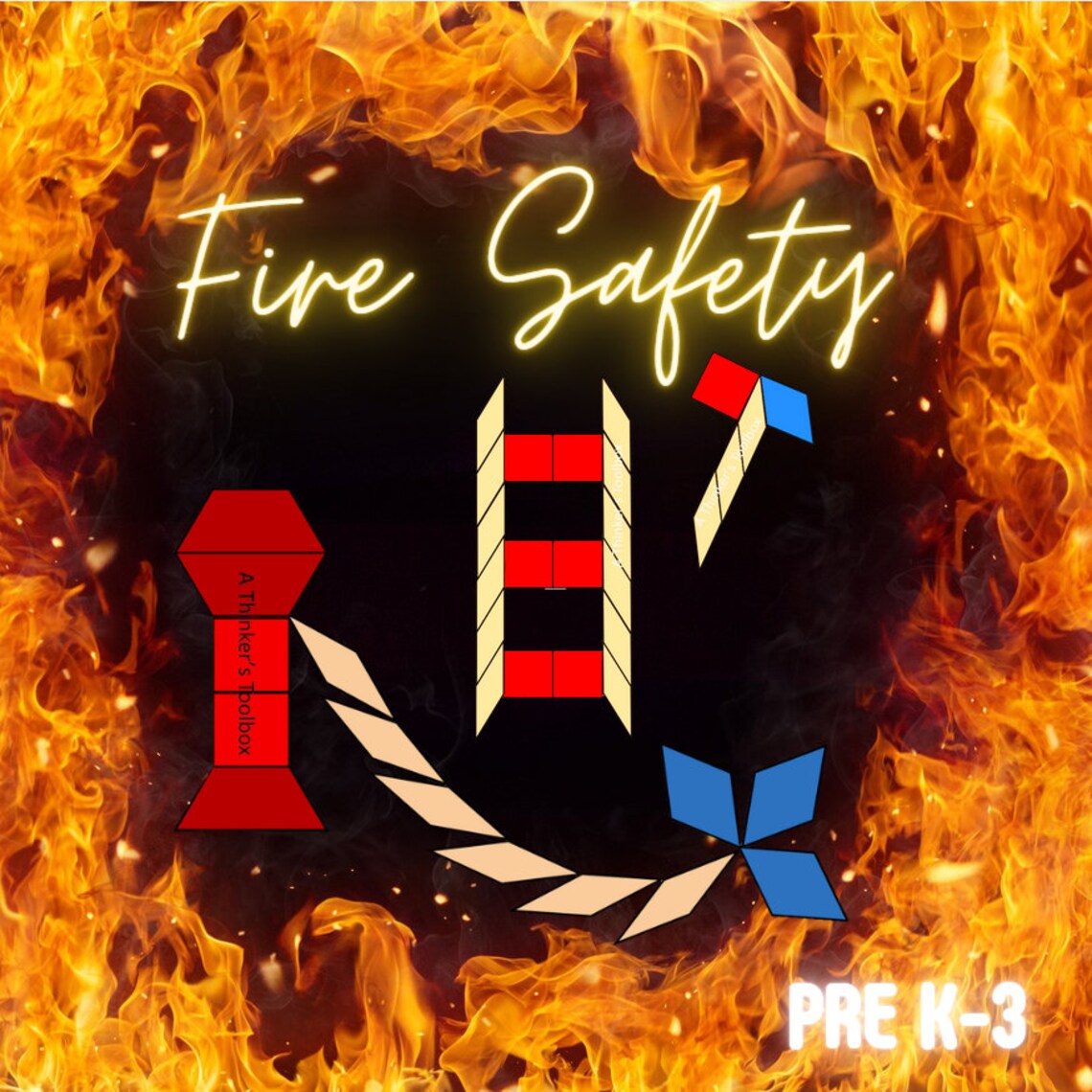 Fire Safety Pattern Block Mat Printables & Worksheets - Etsy