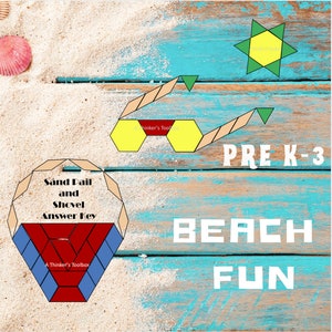 Beach Pattern Block Mat Printables & Worksheets - Etsy