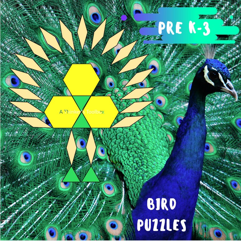 Birds Pattern Block Mat Printables & Worksheets - Etsy