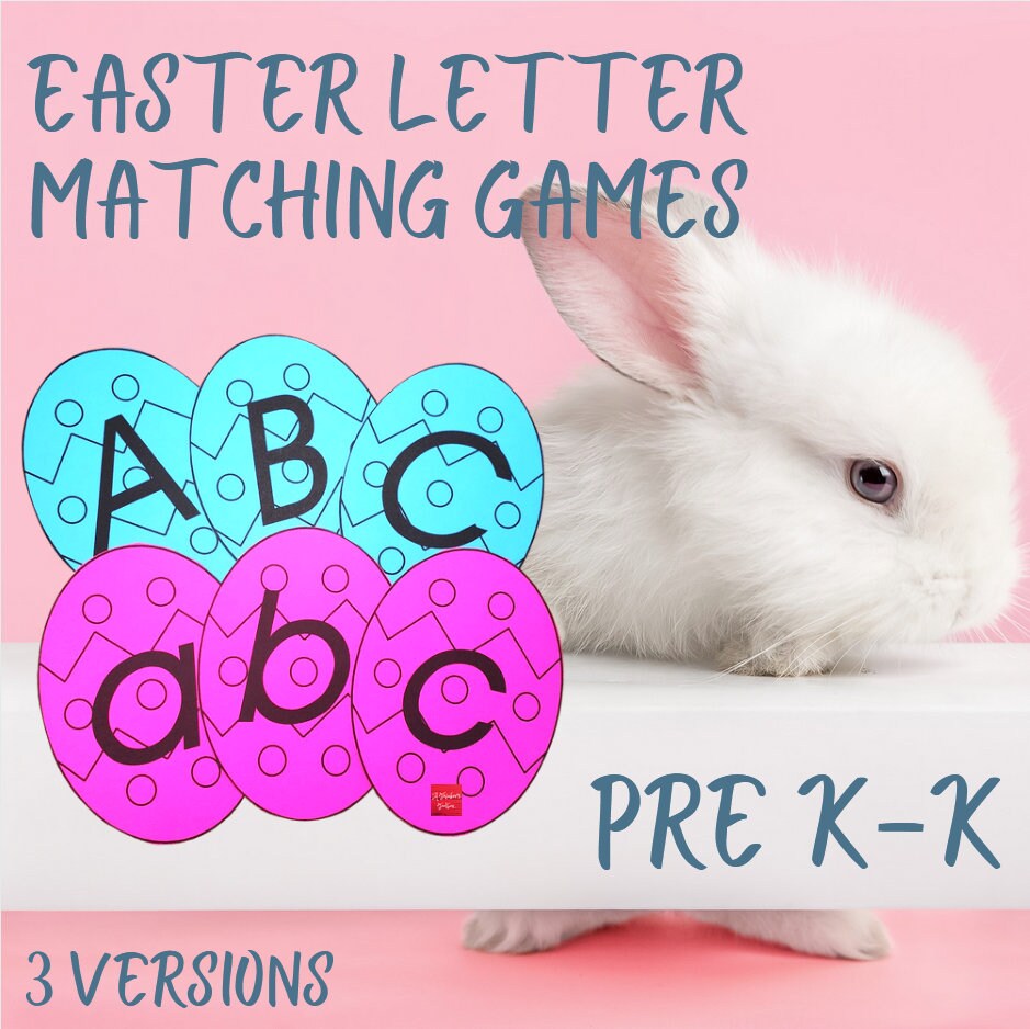 Easter Letter Matching Games & Printable Worksheets - Etsy