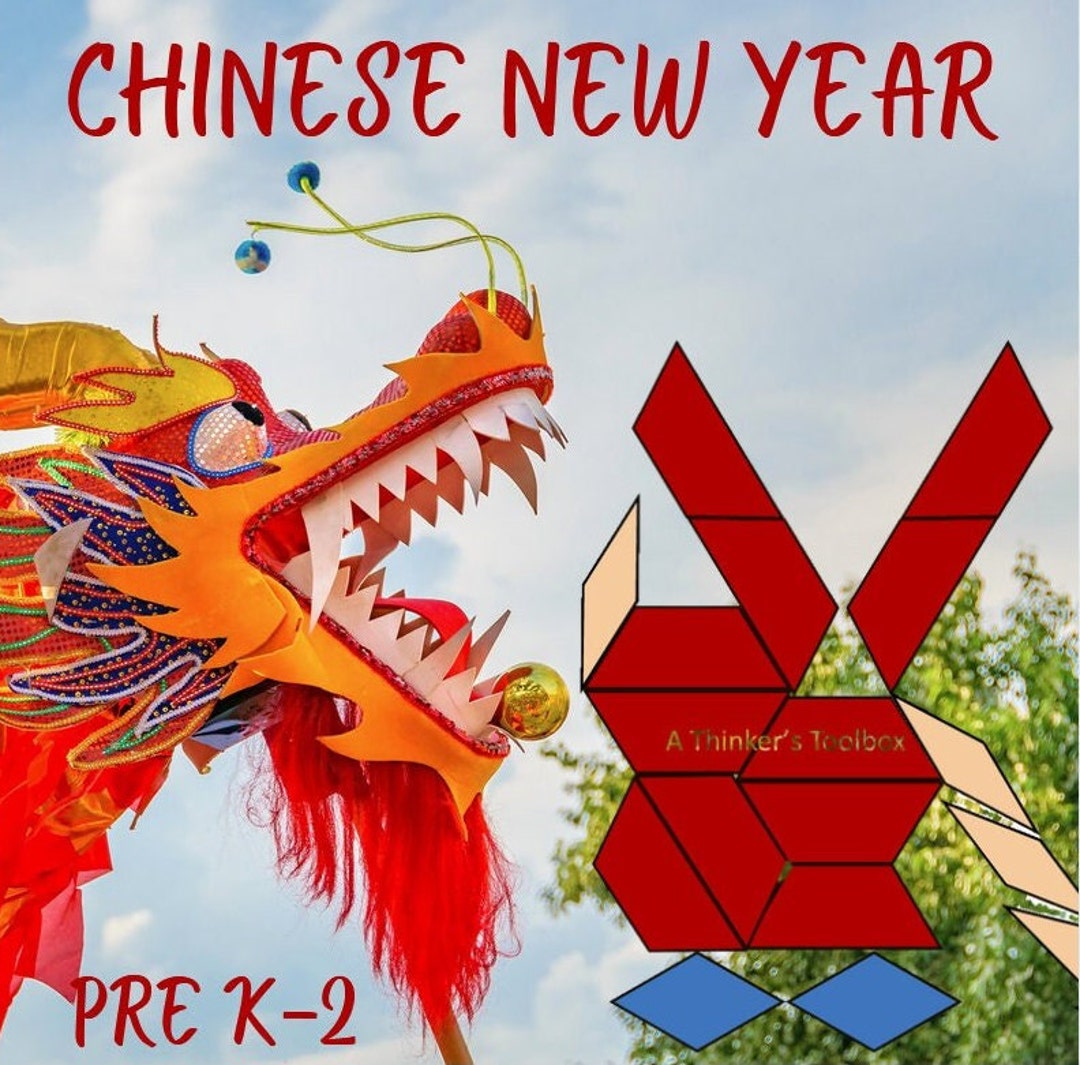 Chinese New Year Pattern Block Mat Printables & Worksheets - Etsy