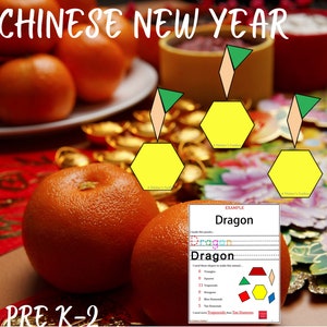Chinese New Year Pattern Block Mat Printables & Worksheets - Etsy