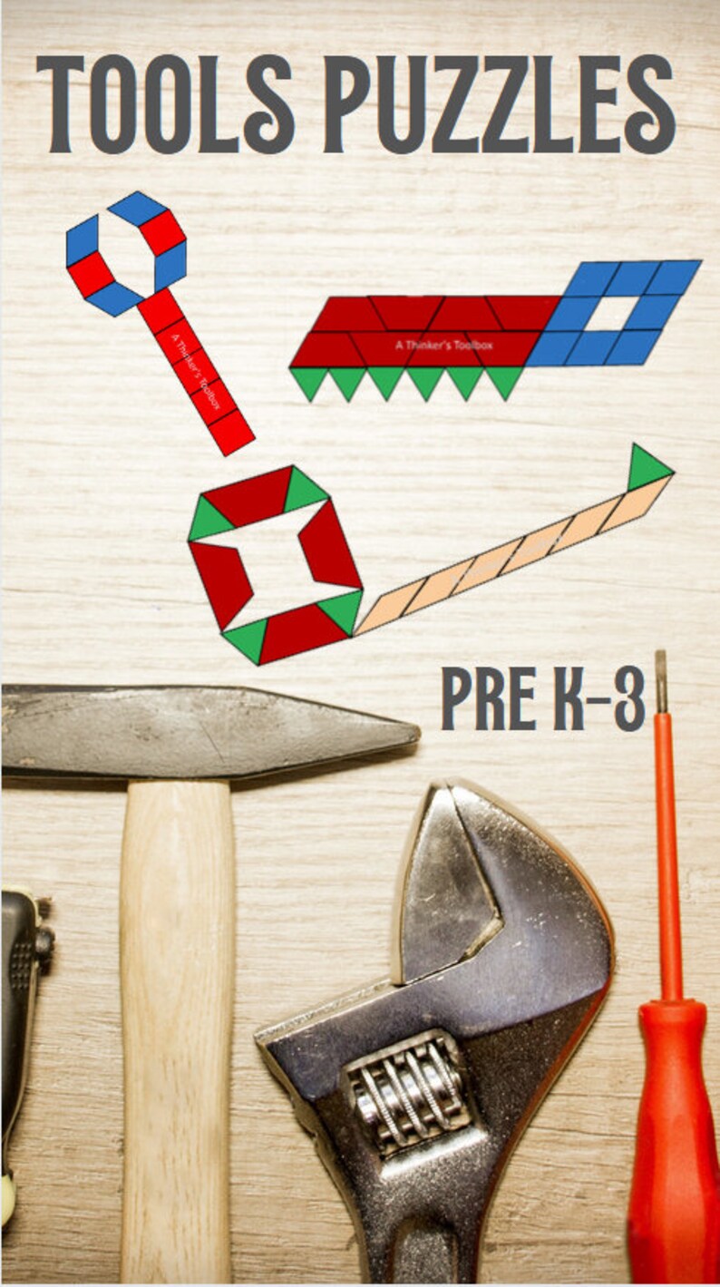 Father's Day Tools Pattern Block Mat Printables & Worksheets - Etsy