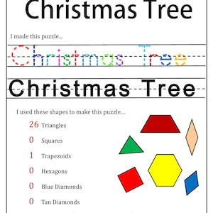 Holidays Pattern Block Mat Printables & Worksheets - Etsy