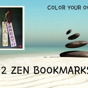 12 Color Your Own Bookmarks | Zen - Etsy