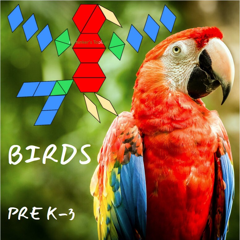 Birds Pattern Block Mat Printables & Worksheets - Etsy