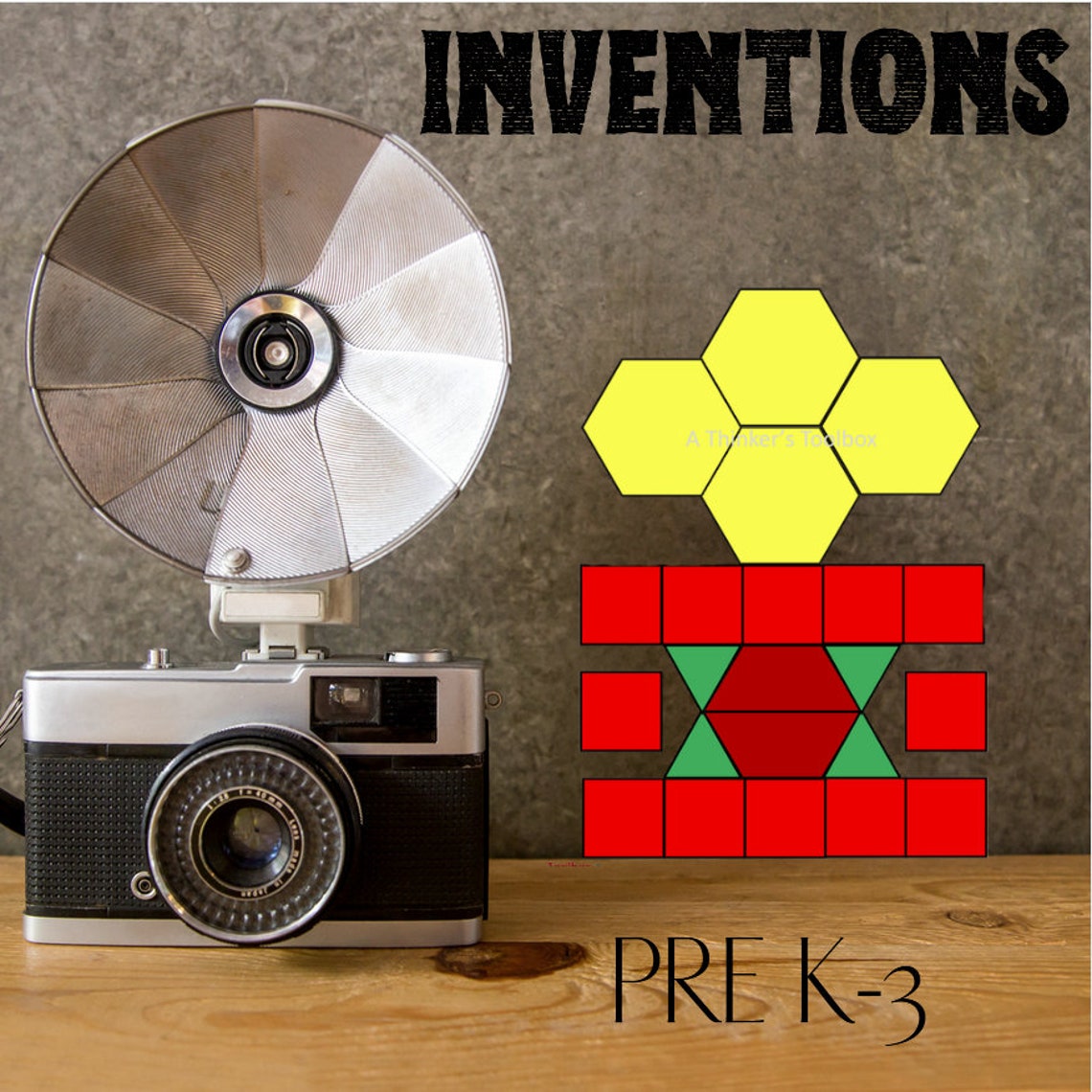 Inventions Pattern Block Mat Printables & Worksheets - Etsy