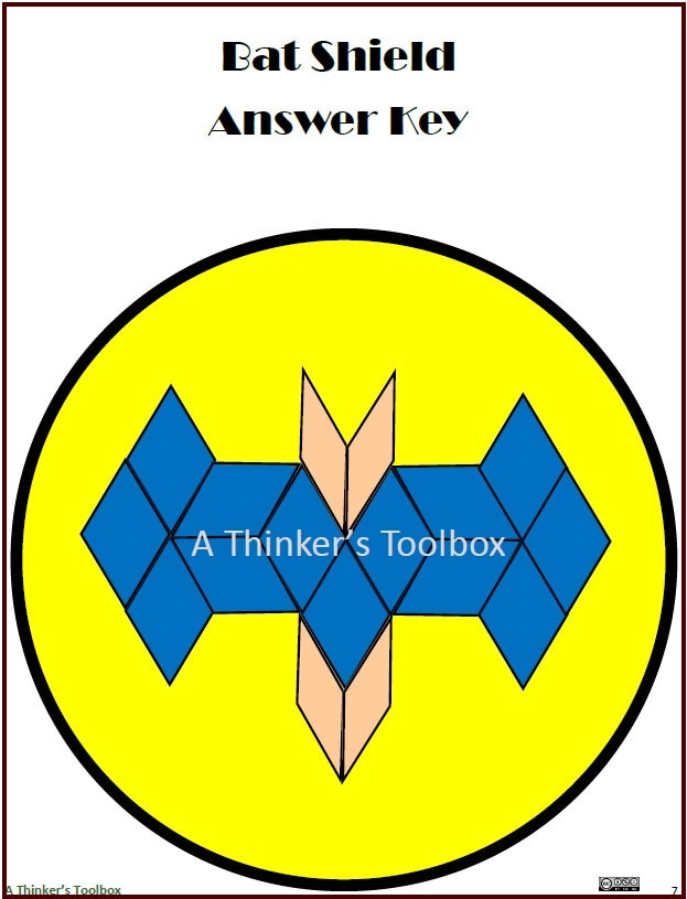 Superhero Shields Pattern Block Mat Printables & Worksheets - Etsy