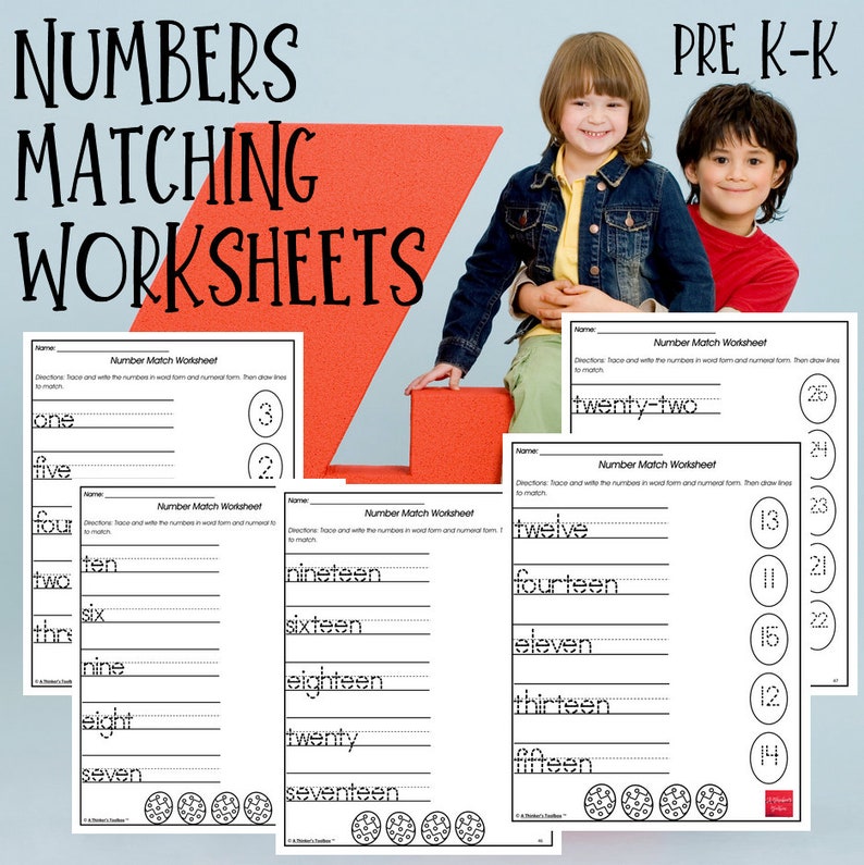 Easter Number Matching Games & Printable Worksheets - Etsy