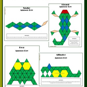 Animal Groups Pattern Block Mat Printables & Worksheets BUNDLE - Etsy