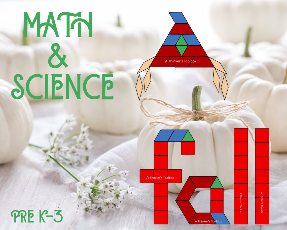 Autumn | Fall Pattern Block Mat Printables & Worksheets - Etsy