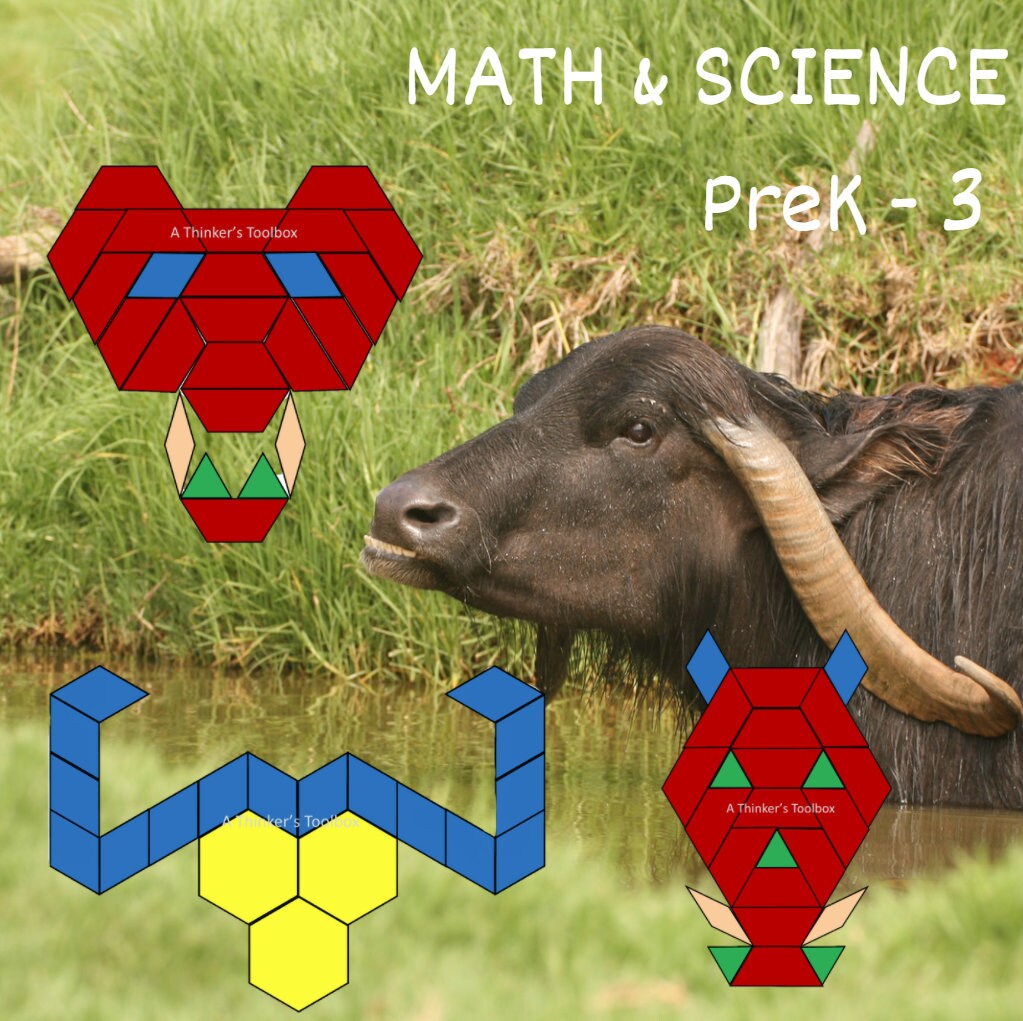 Animals Around the World Pattern Block Mat Printables & Worksheets - Etsy