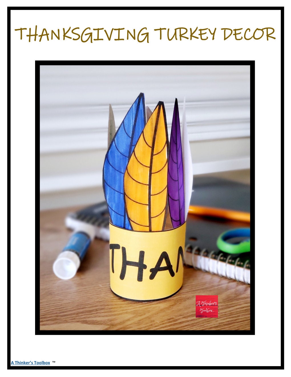 Thanksgiving Turkey Activity and Student Desk Decor - Etsy