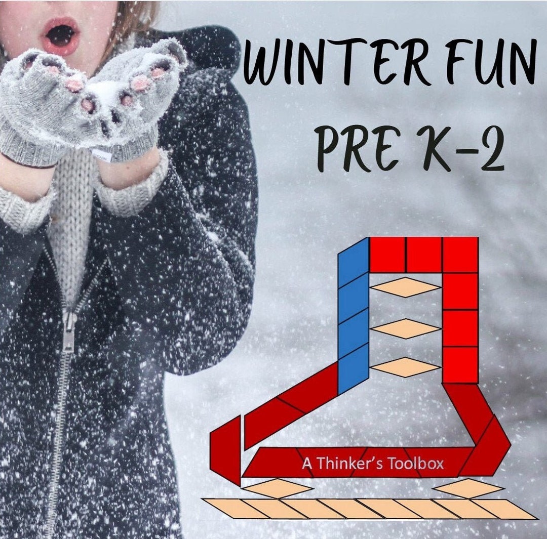 Winter Pattern Block Puzzles & Worksheets - Etsy