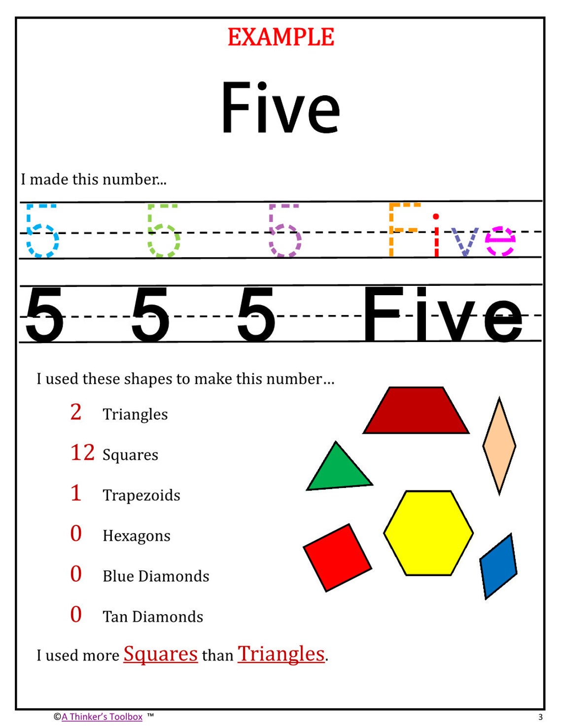 Back to School Pattern Block Mat Printables & Worksheets BUNDLE - Etsy