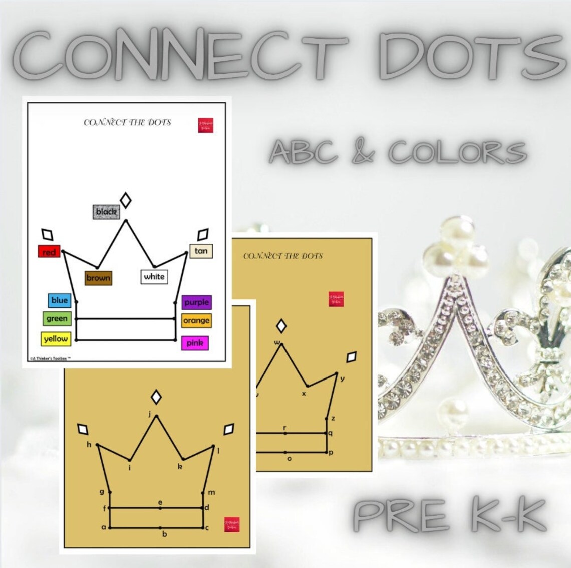 Crown ELA & Math Worksheets - Connect the Dots - Etsy