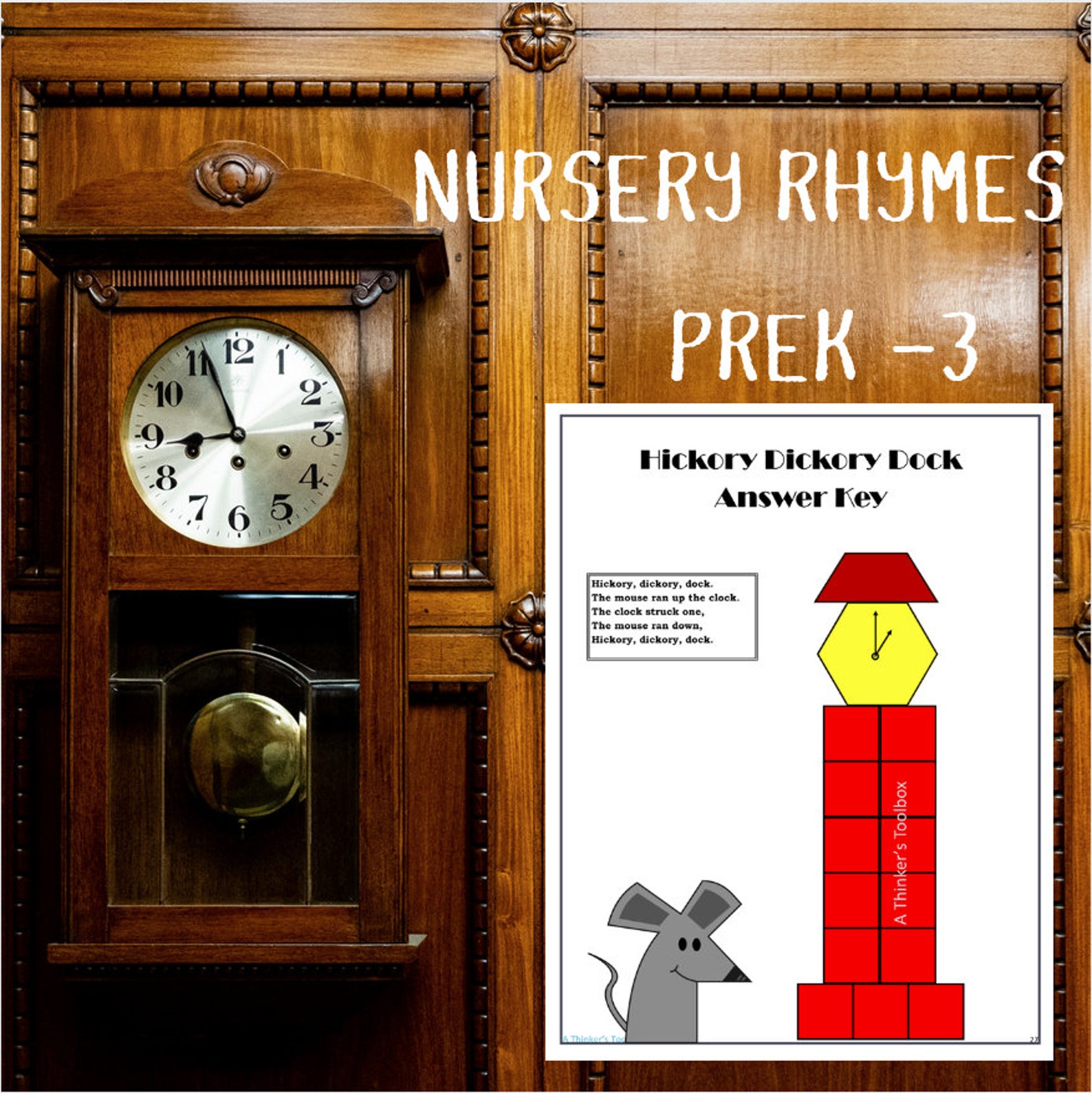 Nursery Rhymes Pattern Block Mat Printables & Worksheets - Etsy